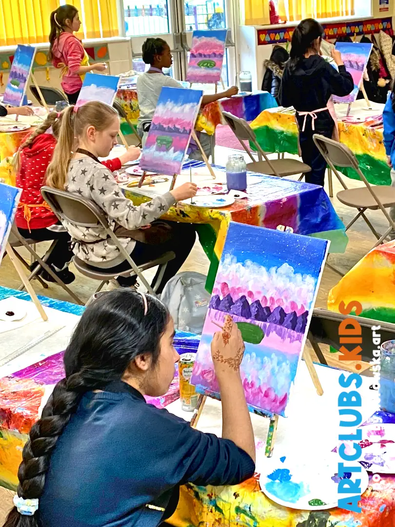 Painting Art Classes for Kids in Sutton Coldfield - Acrylic on Canvas